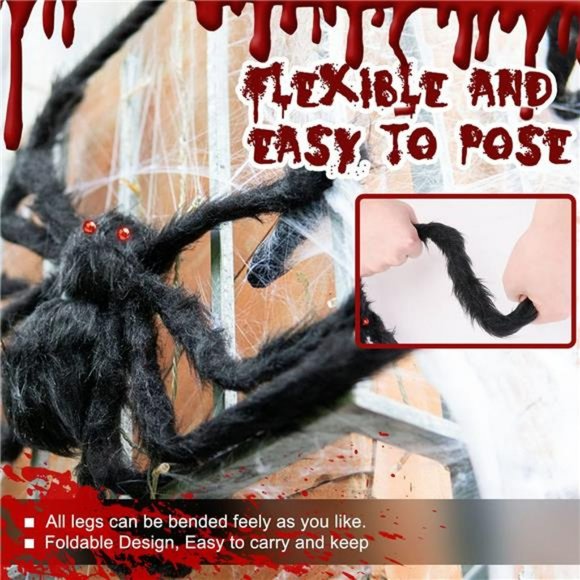 Holiday | Halloween Decorations35inch Scary Giant Halloween Spider ...